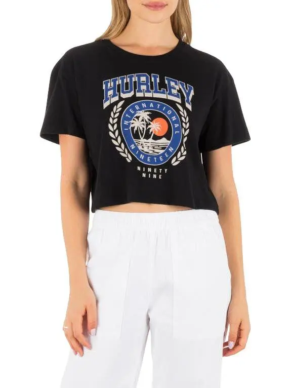 Hurley Graphic Boxy Crop T-shirt - Black
