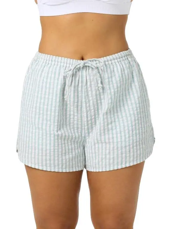 O'Neill Millie Cotton Seersucker Cover-up Shorts - Winter White