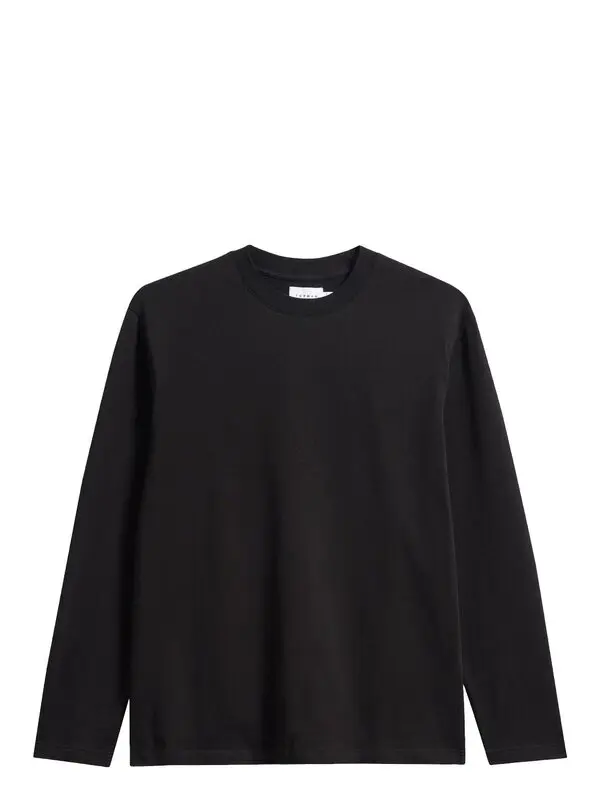 Topman Relaxed Long Sleeve T-shirt - Black