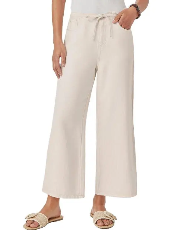 Splendid Lounge Wide Leg Crop Jeans - Moonstone White