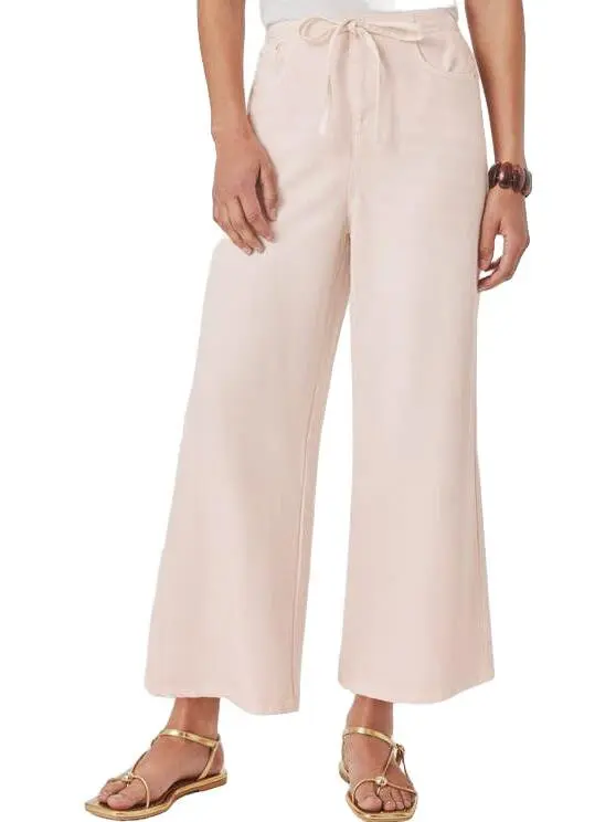 Splendid Lounge Wide Leg Crop Jeans - Rose Petal Pink
