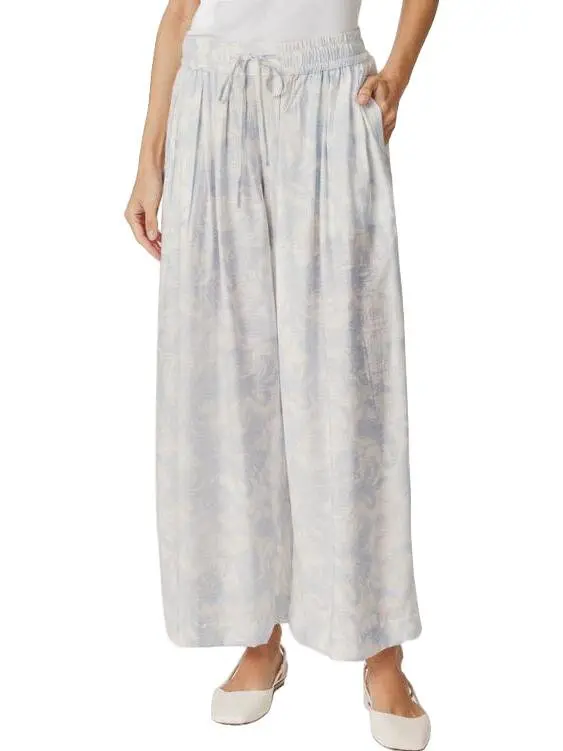 Splendid Paisley Wide-leg Pants - Antique Pearl White