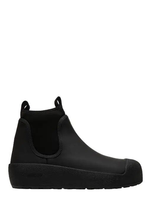Bally Curling Bootie In Rubber-coated Leather - Black