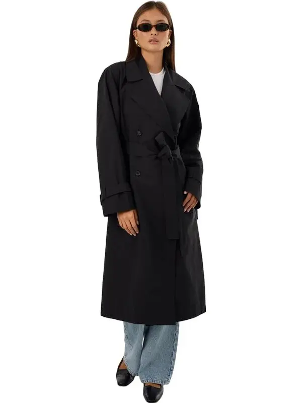 LAMARQUE Colette Trench Coat - Black