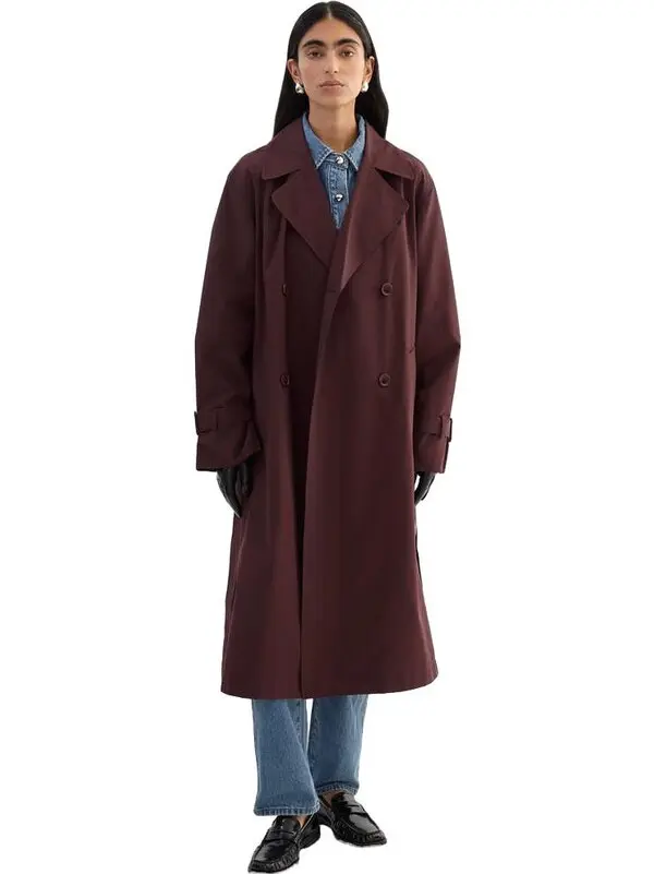 LAMARQUE Colette Trench Coat - Burgundy