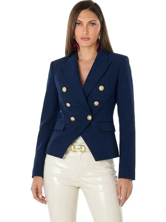 THE NOLI SHOP Sasha Double Breasted Blazer - Navy