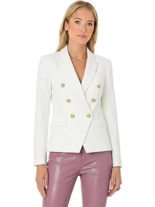 THE NOLI SHOP Sasha Double Breasted Blazer - White