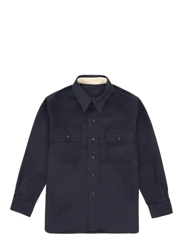FORTELA Cpo 2.0 Overshirt In Fine Wool - Blue