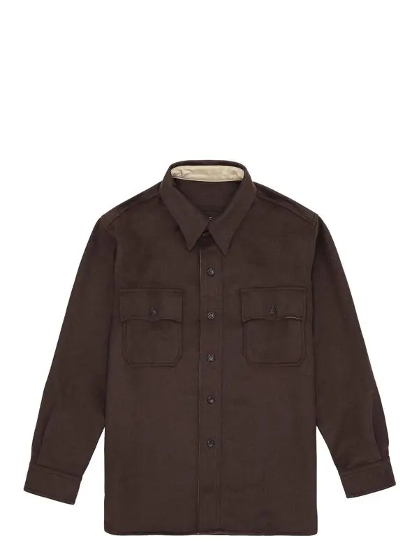 FORTELA Cpo 2.0 Overshirt In Fine Wool - Brown