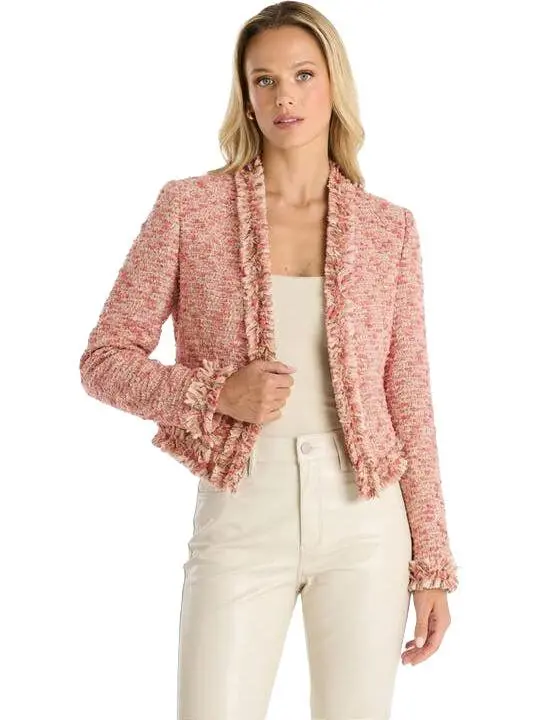THE NOLI SHOP Florence Tweed Jacket - Rose