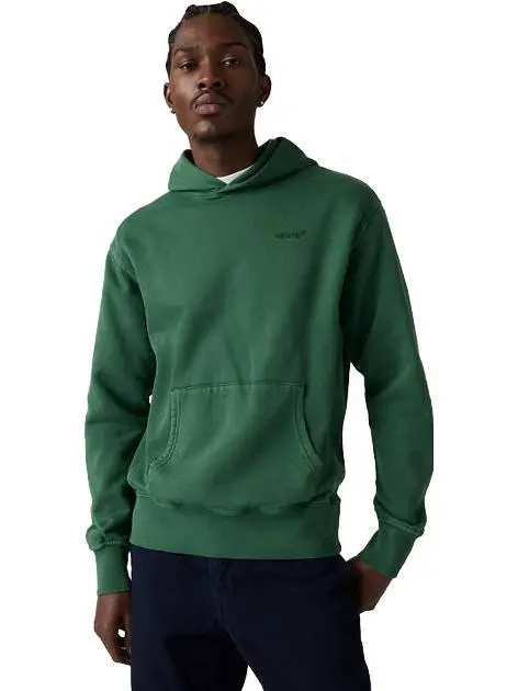 LEVI'S Authentic Hoodie Sweatshirt - Garment Dye Dark Green