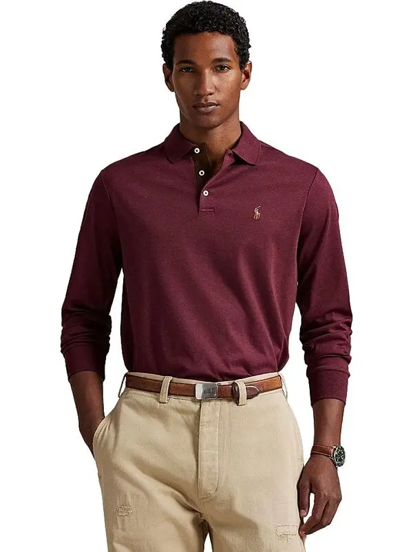 Polo Ralph Lauren Classic Fit Soft Cotton Long-sleeve Polo Shirt - Red