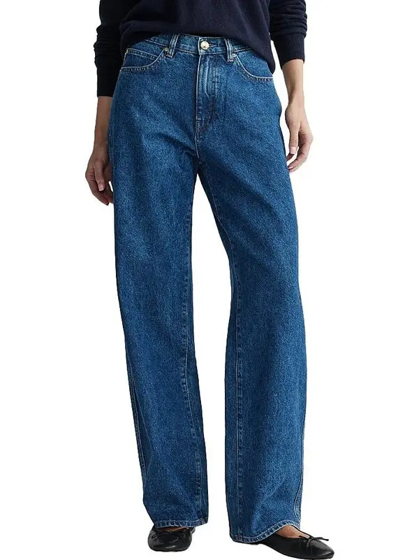 DL1961 Kaylen Soft Curve High Rise Wide Leg Jeans - North Beach