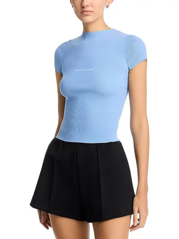 Alexander Wang Logo Knit Tee - Blue