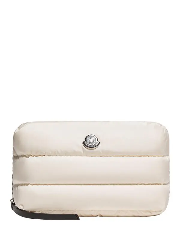 Moncler Caradoc Quilted Beauty Case - White