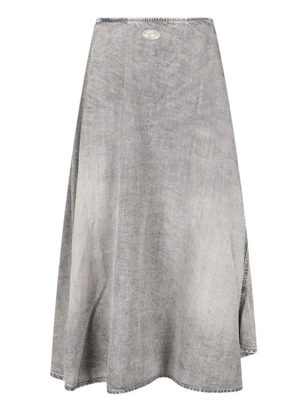 DIESEL De-annie-s2' Midi Skirt - Gray