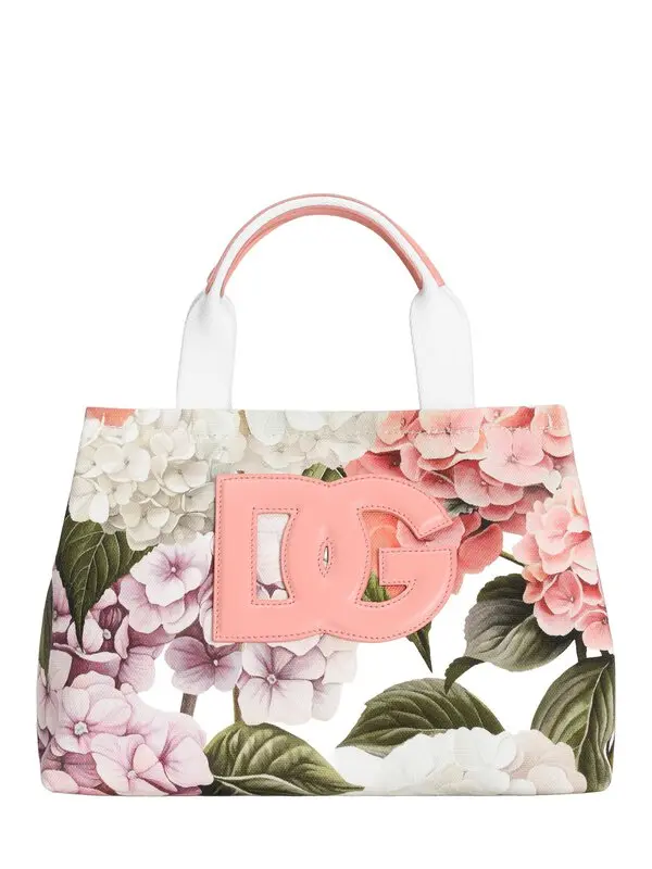 Dolce & Gabbana Hydrangeas-print Canvas Shopper - Multicolor