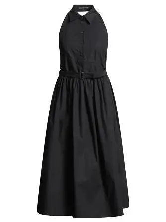 DEPARTMENT 5 Cotton Poplin Midi Dress - Black
