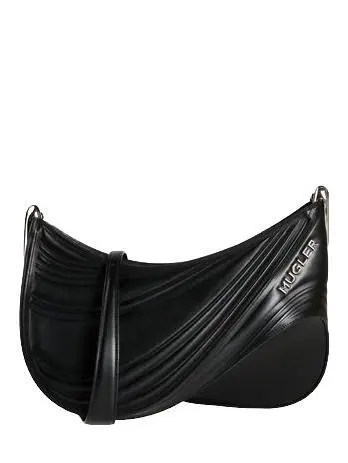 MUGLER Leather Cross-body Bag - Black