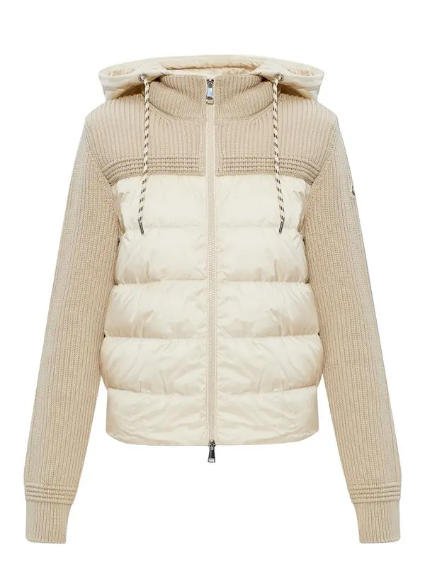 Moncler Cardigan Padded Quilt - Beige