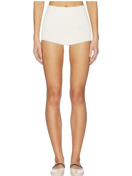LOVERS AND FRIENDS Lanney Knit Mini Short - Ivory