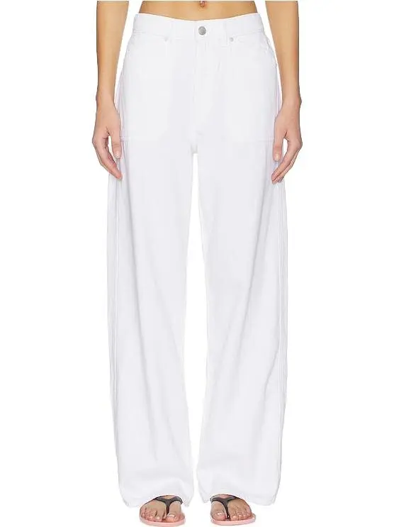 DL1961 Taylor Aura High-rise Barrel Jeans - White Hemp