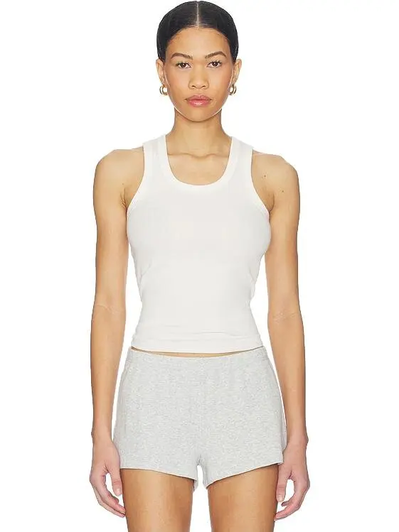 SKIMS Cotton Rib High Scoop Tank - Marble