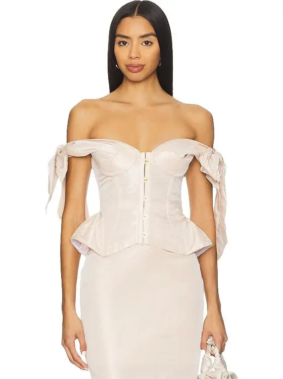 MARIA LUCIA HOHAN Medana Bridal Top - Nude