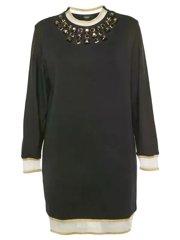Fendi Crepe Mini Dress - Blue