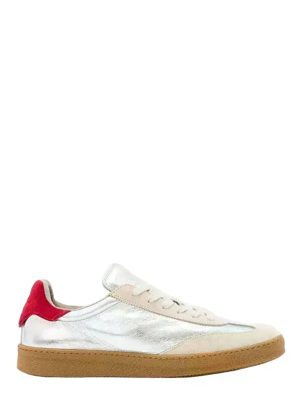 ALLSAINTS Thelma Leather Sneakers - Silver