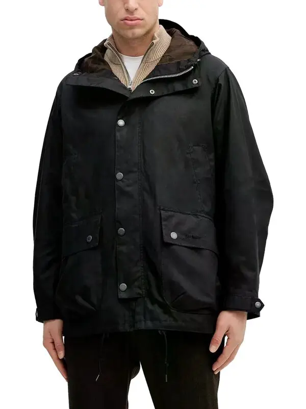 Barbour Tide Hooded Pocket Jacket - Black