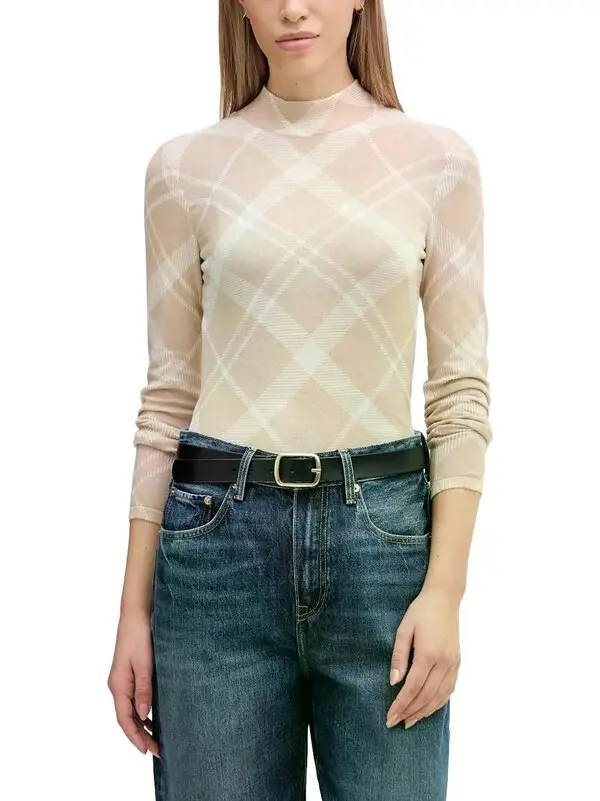 Barbour Argyle High-neck Top - Neutrals