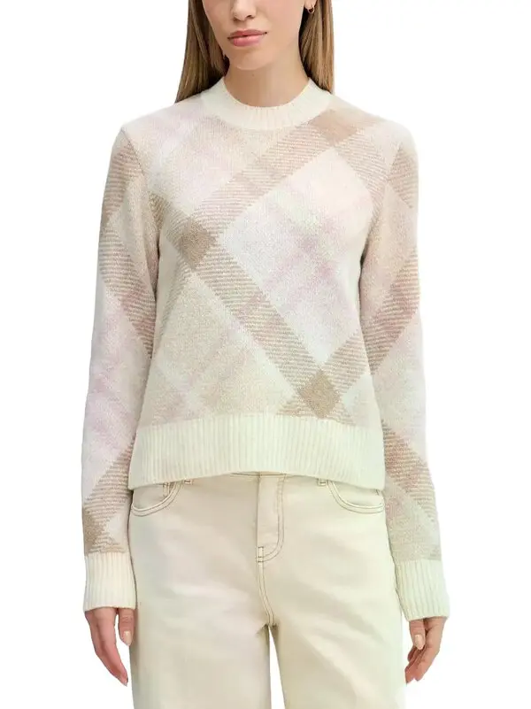Barbour Argyle Crew-neck Sweater - Neutrals