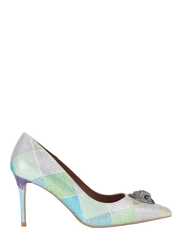 Kurt Geiger Rhinestone Appliqué Pumps - Silver