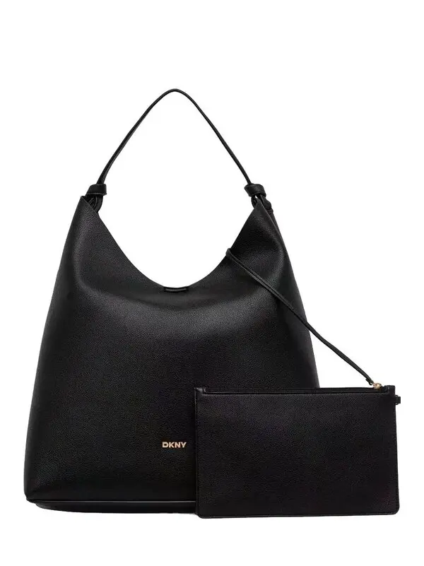 Dkny Logo-plaque Tote - Black