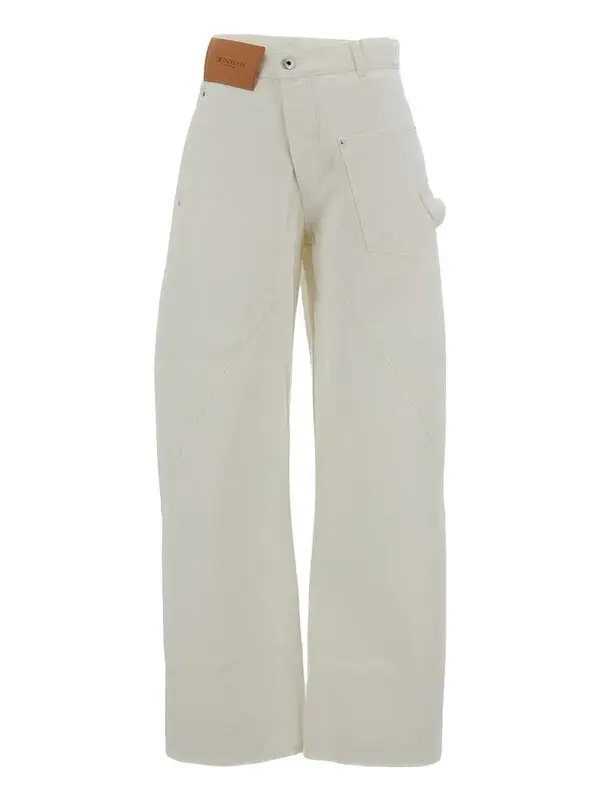 JW Anderson Work Clothes Denim Twisted Jeans - White