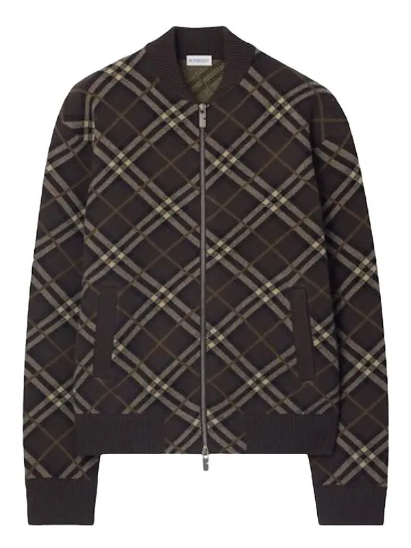 Burberry Check Zip-up Jacket - Truffle Check