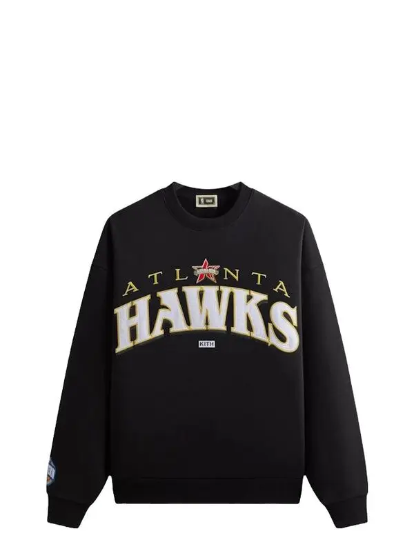 Kith Nba Allstar Atlanta Hawks Nelson Crewneck Sweatshirt - Black