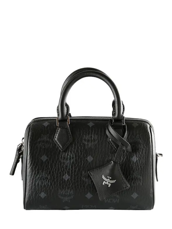 Mcm Ella Vi Small Boston Bag - Black