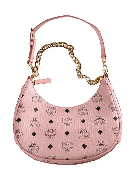 Mcm Aren Vi Small Hobo Bag - Soft Pink
