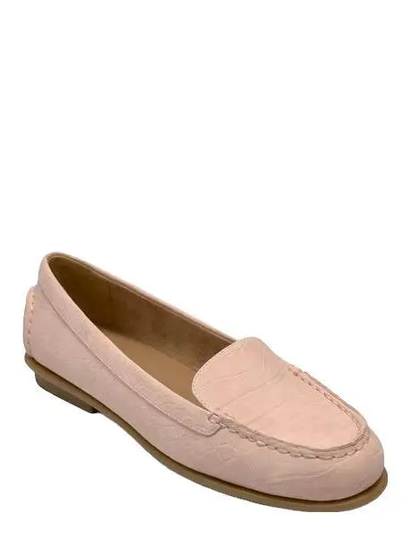 Aerosoles Croc-embossed Loafer - Pale Pink