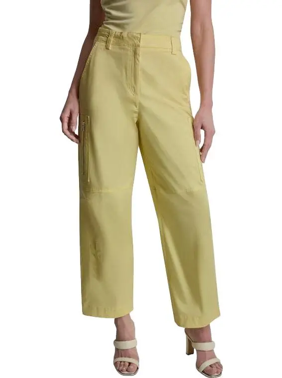 Dkny Stretch Cotton Poplin Cargo Pants - Buttercream