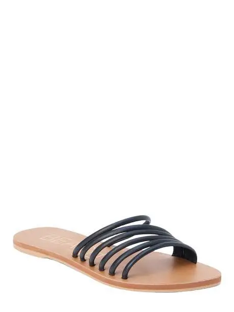 Matisse Cali Slide Sandal - Black Leather