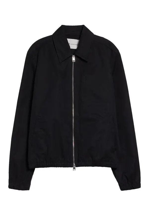 Ami Embossed Logo Cotton Zip Jacket - Noir