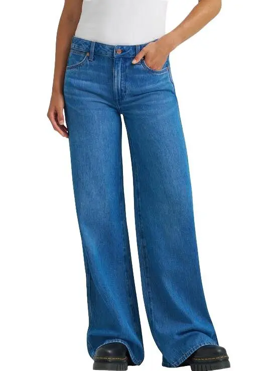 Wrangler Mid-rise Wide Leg Jeans - Lasso Twilight