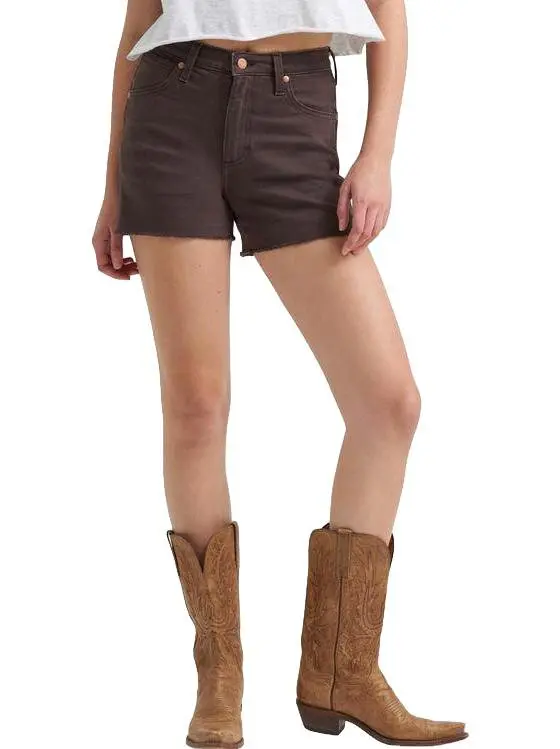 Wrangler Western Cutoff Denim Shorts - Cocoa