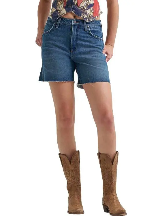 Wrangler High Waist Denim Cutoff Shorts - Summer Haze