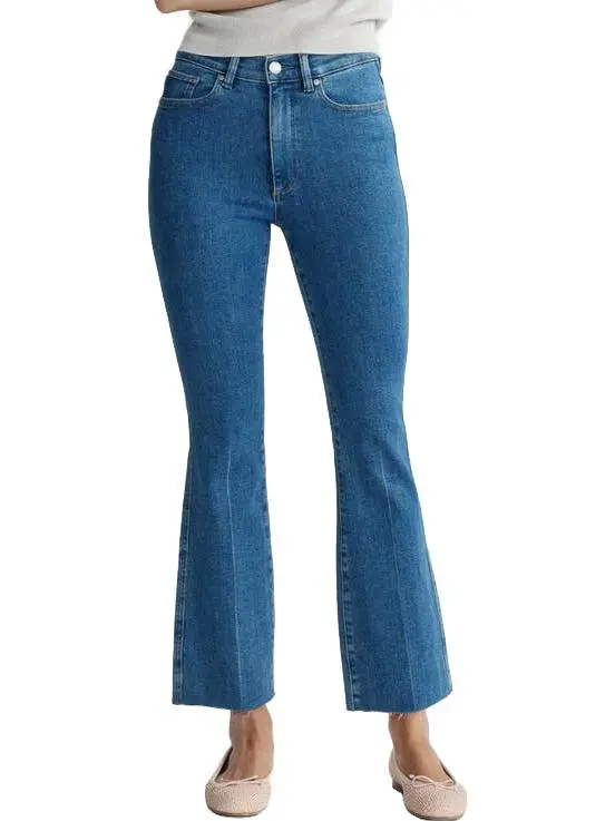 DL1961 Bridget Boot Instasculpt™ High Rise Crop Jeans - Spring Showers