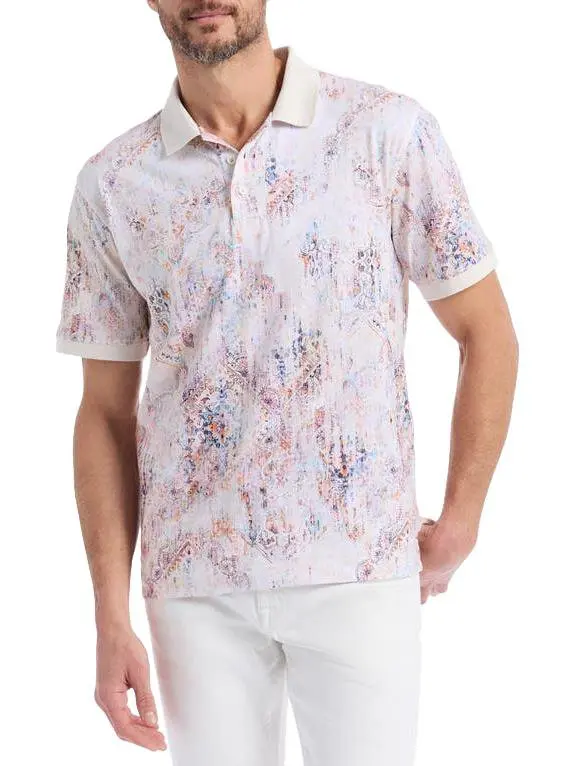 Robert Graham Ryton Cotton Polo - Oatmeal