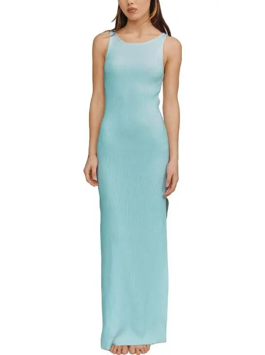 KATHRYN MCCARRON Carolina Maxi Knit Dress - Glacier Blue